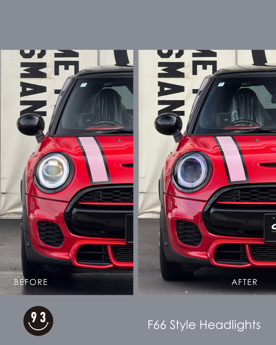 MINI F66スタイルヘッドライト×チリレッドなF56JCW｜LOCK音 by Craftsmanのブログ｜Craftsman(クラフトマン ...